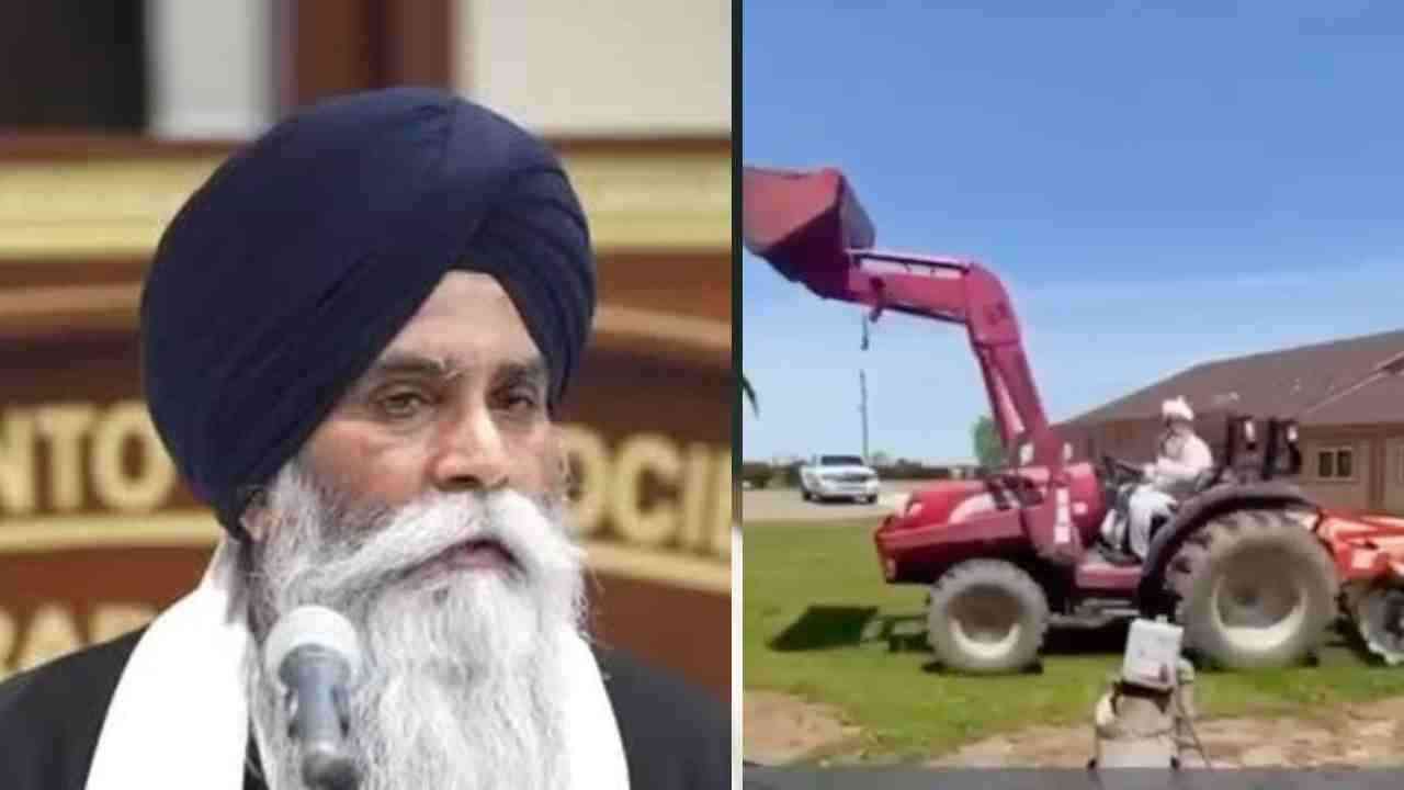 Giani Pinderpal Singh ji was seen driving a tractor on foreign land see ...