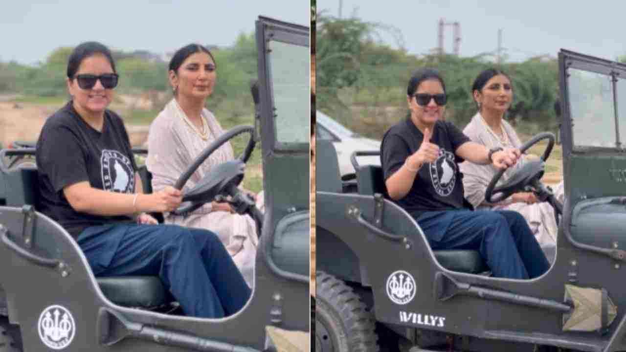 Jaswinder Brar is seen enjoying jeep ride video goes viral|ਜਸਵਿੰਦਰ ਬਰਾੜ ਜੀਪ ਰਾਈਡ ਕਰਦੀ ਆਈ ਨਜ਼ਰ ...