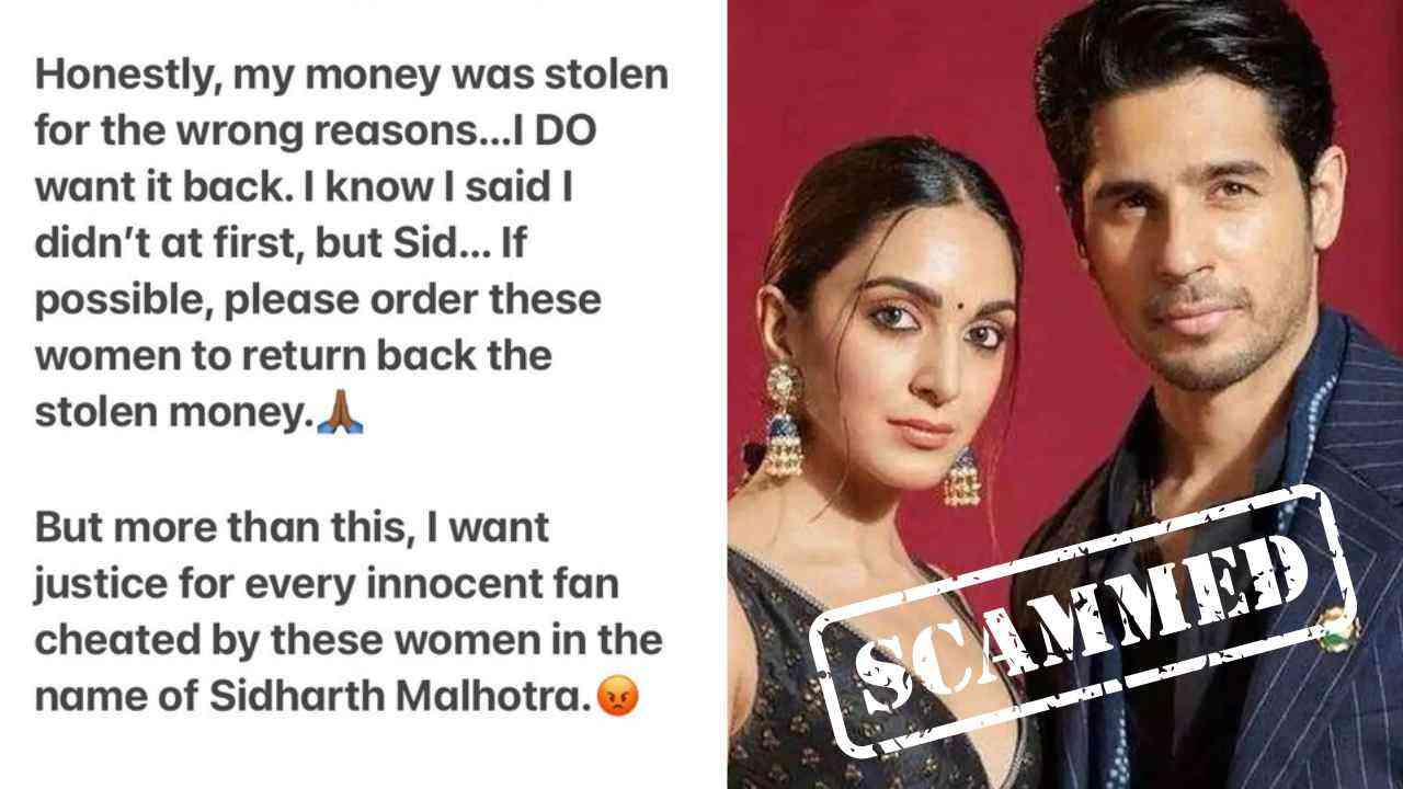Kiara Advani Performed Black Magic On Her Husband: Siddharth Malhotra Fan Scammed 50 Lakhs in ...